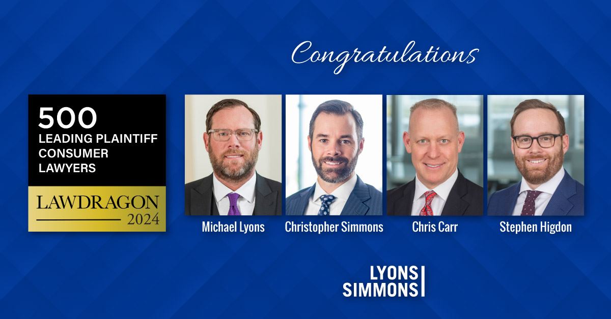 Four From Trial Firm Lyons & Simmons Recognized Among Top Plaintiffs ...