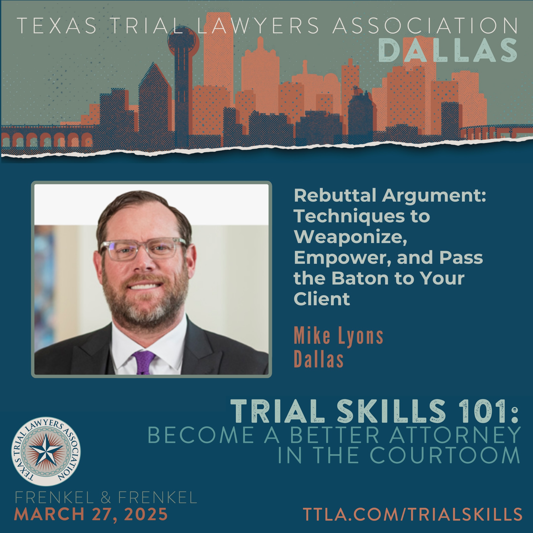 Michael Lyons to Present at TTLA Trial Skills Seminar